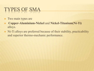 Shape Memory Alloys | PPTX | Physics | Science