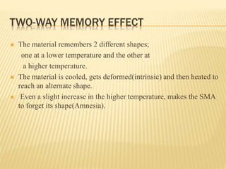 Shape Memory Alloys | PPTX | Physics | Science