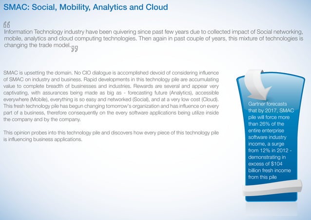 SMAC - Social, Mobile, Analytics, Cloud | PDF | Cloud Computing | Internet