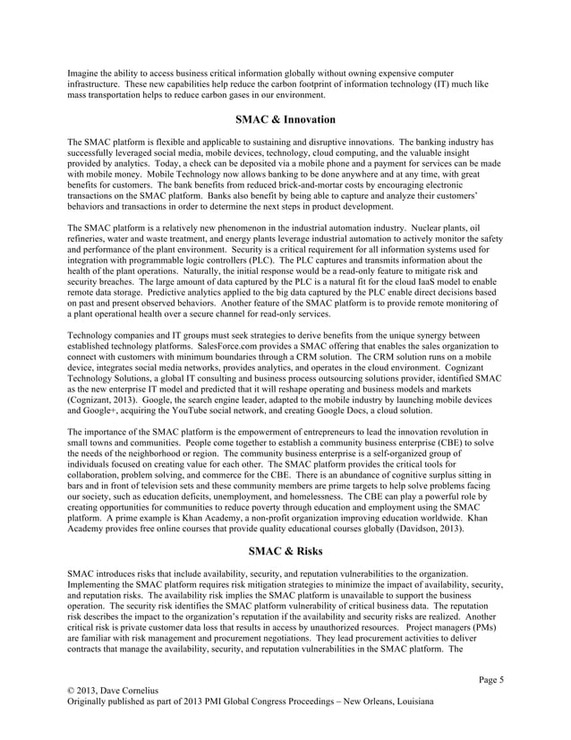 SMAC and Innovation Transformation | PDF | Internet | Computing