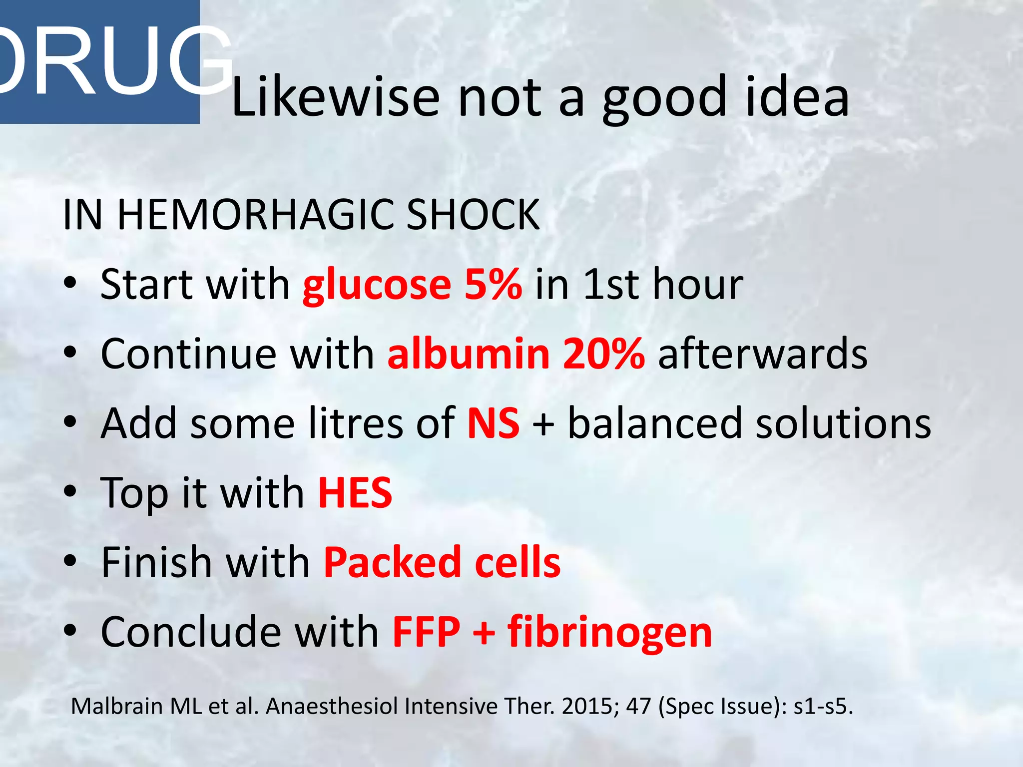 The four phases of intravenous fluid therapy: Manu Malbrain | PPT