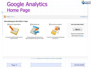 Smac-Google Analytics | PPTX