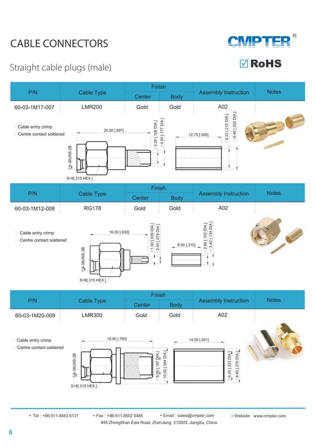 SMA Connector Catalog | PDF