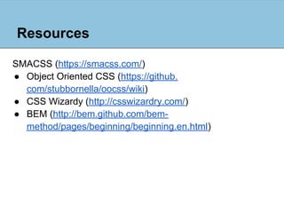 SMACSS Workshop | PPT