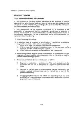 Solution Manual Advanced Accounting 9th Edition by Baker Chapter 13 | PDF