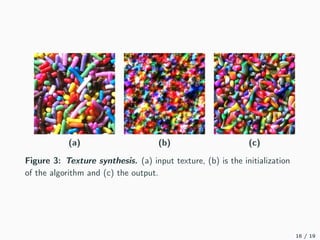 Macrocanonical models for texture synthesis | PPT