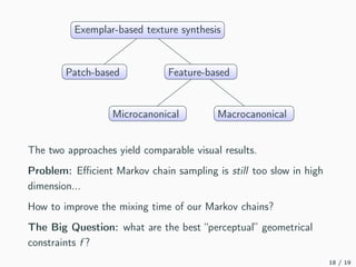 Macrocanonical models for texture synthesis | PPT