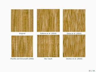 Macrocanonical models for texture synthesis | PPT