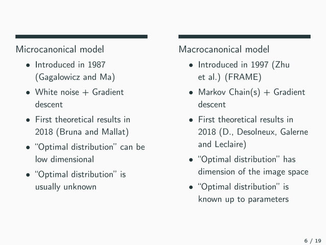 Macrocanonical models for texture synthesis | PPT