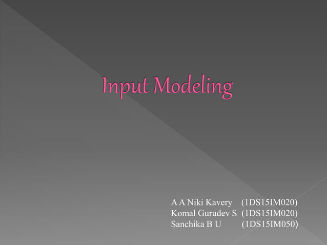 SMA (INPUT MODELLING).ppt | Physics | Science