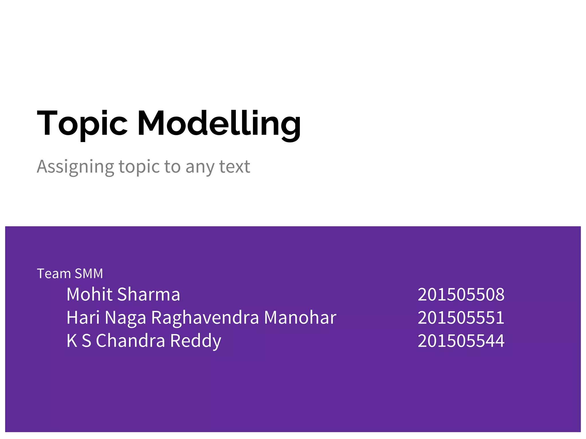 Smai Project: Topic Modelling | PDF