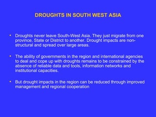 Drought Assessment and Mitigation in Southwest Asia | PDF