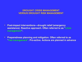 Drought Assessment and Mitigation in Southwest Asia | PDF