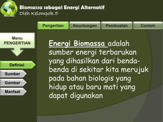 Biomassa sebagai Energi Alternatif | PDF