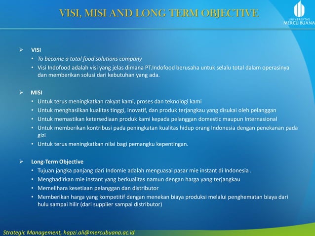 Analisis SWOT and Matrix Space PT Indofood | PDF