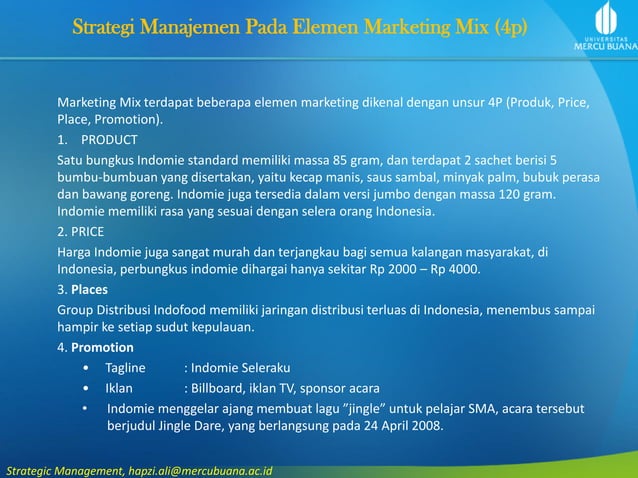 Analisis SWOT and Matrix Space PT Indofood | PDF