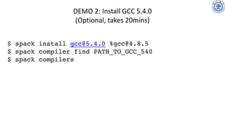 Package Management via Spack on SJTU π Supercomputer | PPT