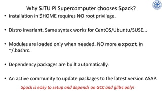 Package Management via Spack on SJTU π Supercomputer | PPT
