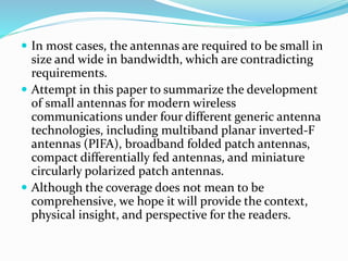 Small antennas-in-wireless-communication | PPTX