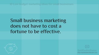Powerful Marketing Tips for Small Businesses | PPT