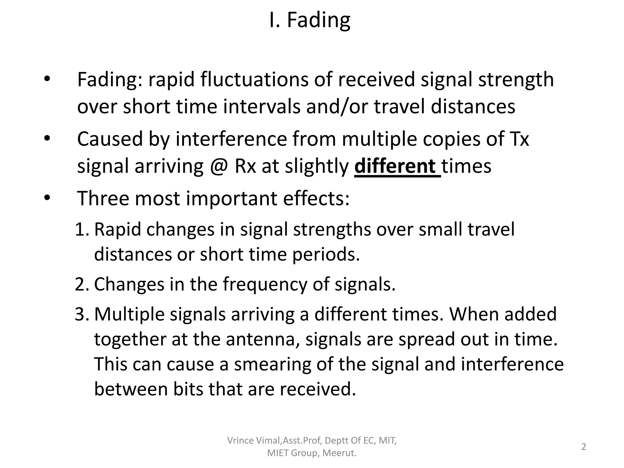 Small scale fading and multipath measurements | PPTX