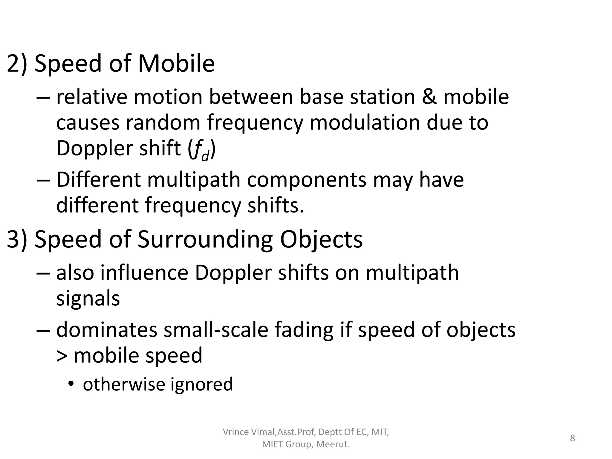 Small scale fading and multipath measurements | PPTX
