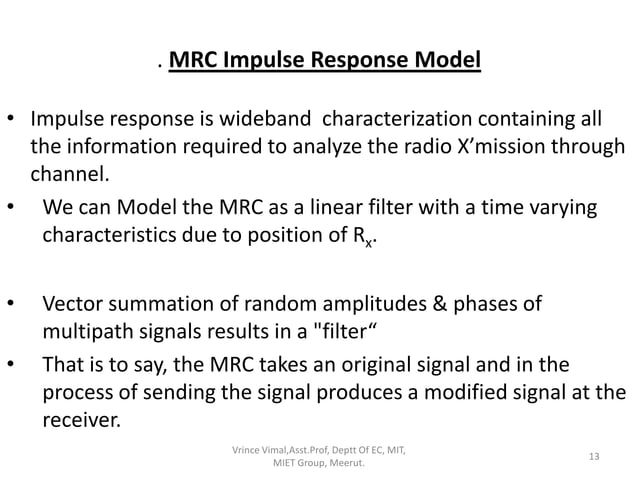 Small scale fading and multipath measurements | PPTX | Digital Audio ...