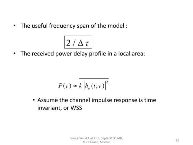 Small scale fading and multipath measurements | PPTX | Digital Audio ...