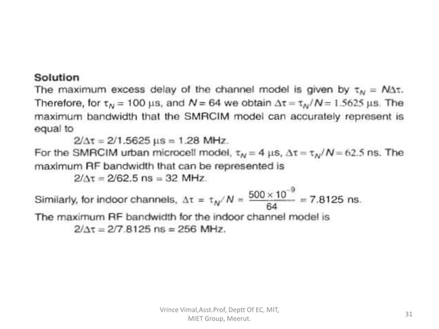 Small scale fading and multipath measurements | PPTX | Digital Audio ...
