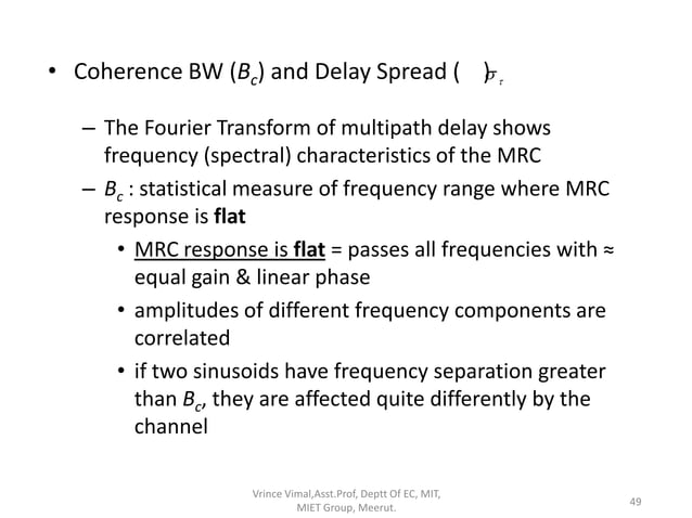 Small scale fading and multipath measurements | PPTX | Digital Audio ...