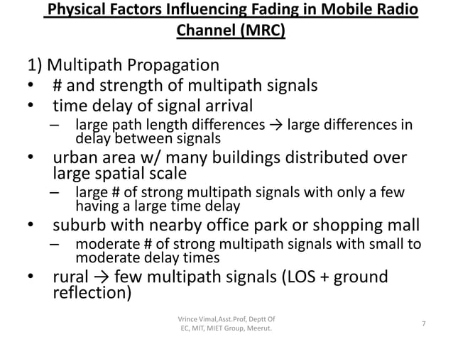 Small scale fading and multipath measurements | PPTX | Digital Audio ...