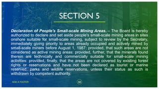 SMALL-SCALE MINING ACT.pptx SMALL-SCALE MINING ACT | PPTX