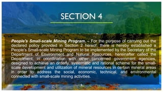 SMALL-SCALE MINING ACT.pptx SMALL-SCALE MINING ACT | PPTX