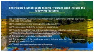 SMALL-SCALE MINING ACT.pptx SMALL-SCALE MINING ACT | PPTX