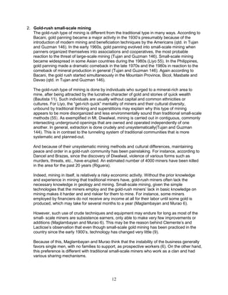 Small Scale Mining in the Philippines: Towards Genuine National ...