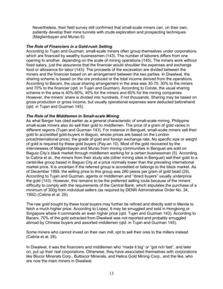 Small Scale Mining in the Philippines: Towards Genuine National ...
