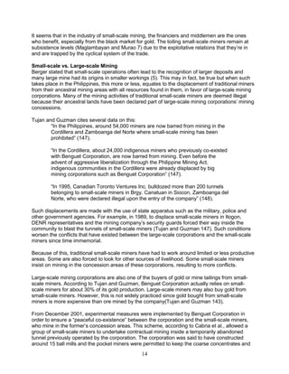Small Scale Mining in the Philippines: Towards Genuine National ...