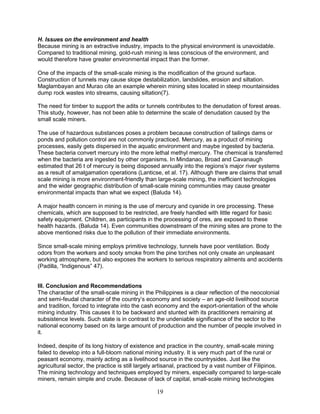 Small Scale Mining in the Philippines: Towards Genuine National ...