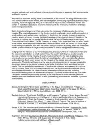 Small Scale Mining in the Philippines: Towards Genuine National ...