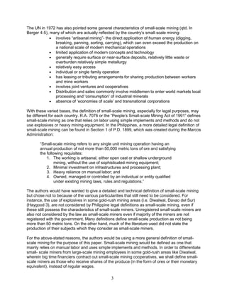 Small Scale Mining in the Philippines: Towards Genuine National ...