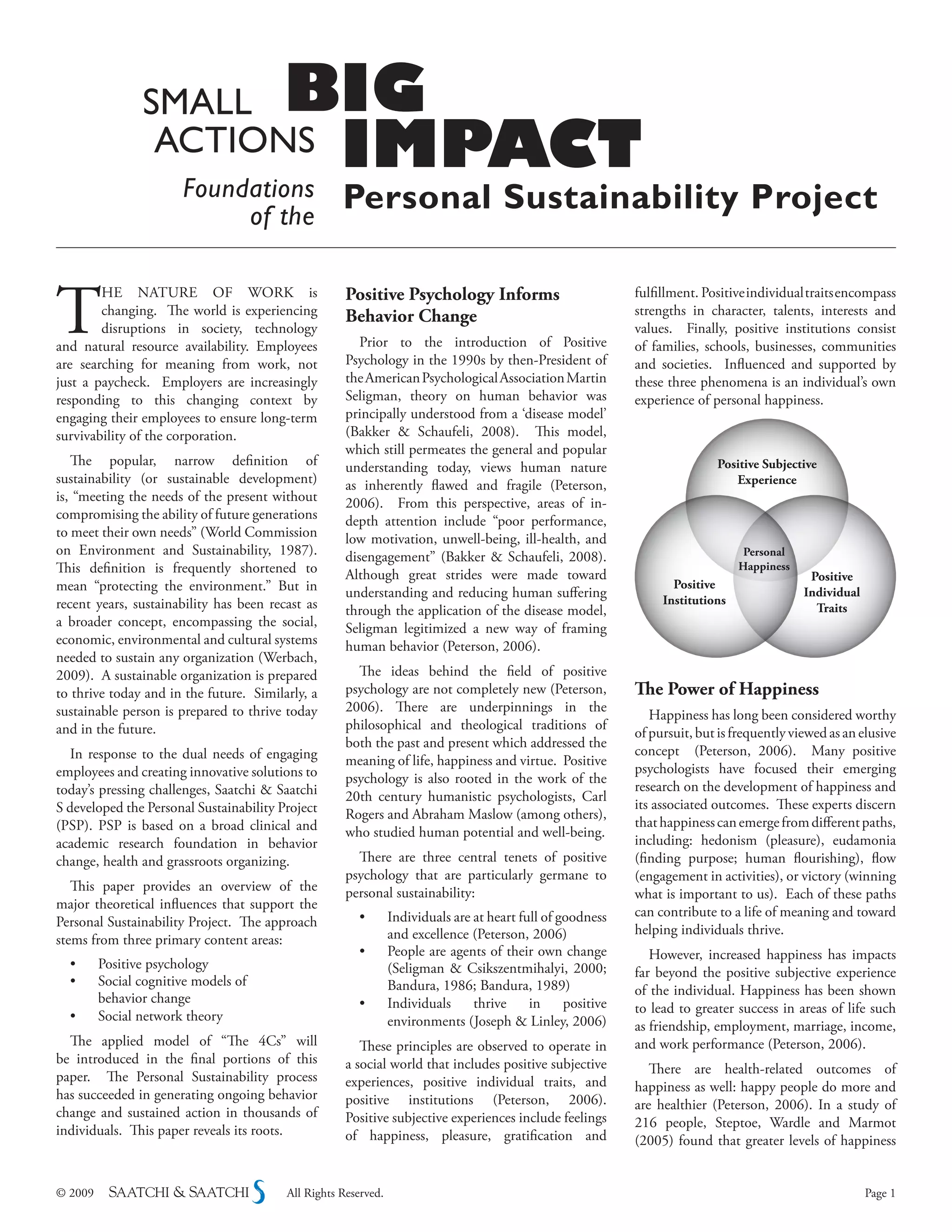 Small actions big impact | PDF
