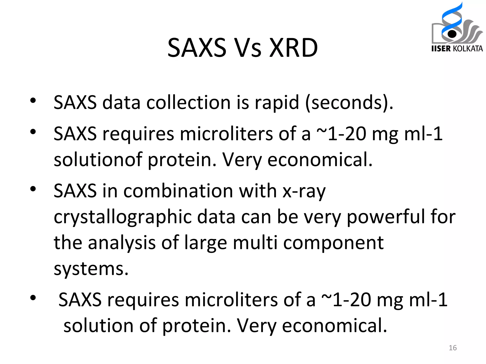 Small angle x ray scattering | PPT