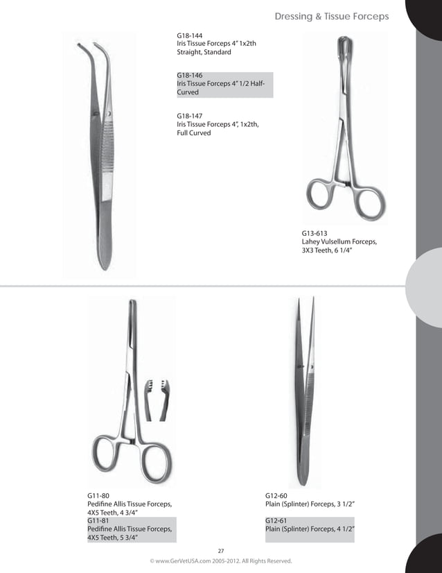 GermedUsa Small animal Surgical Instrument catalog | PDF