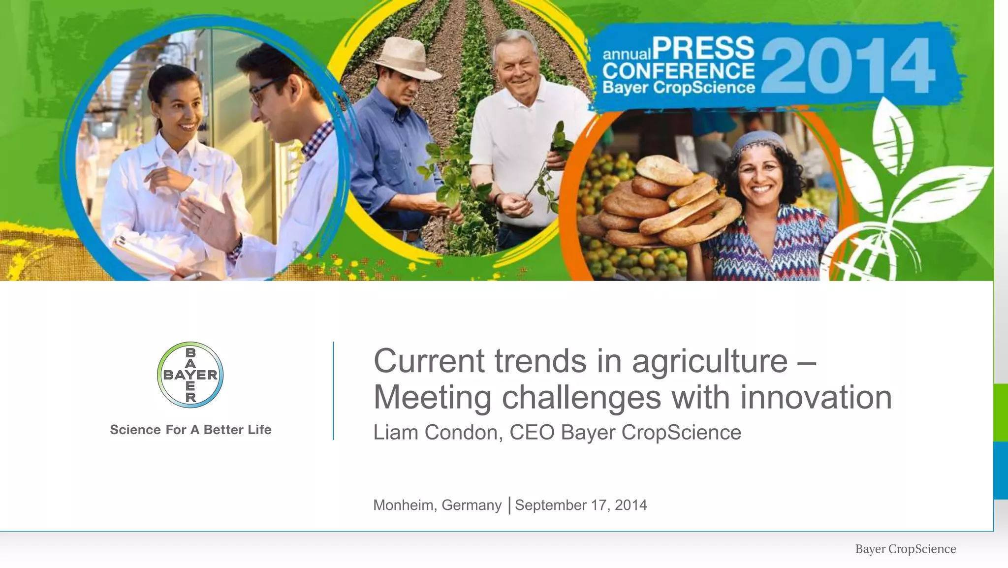 Bayer CropScience Annual Press Conference 2014 | PPTX