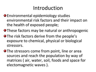 Environmental Epidemiology in Small areas | PPT