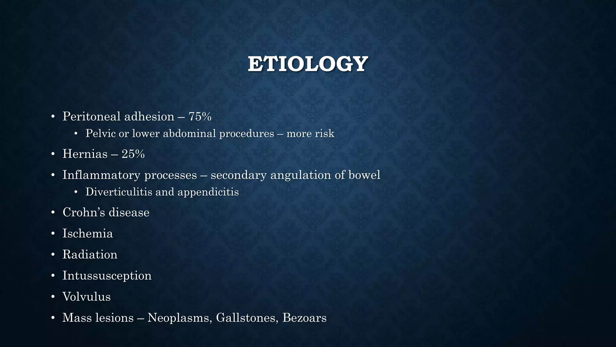 Small bowel obstruction | PPTX