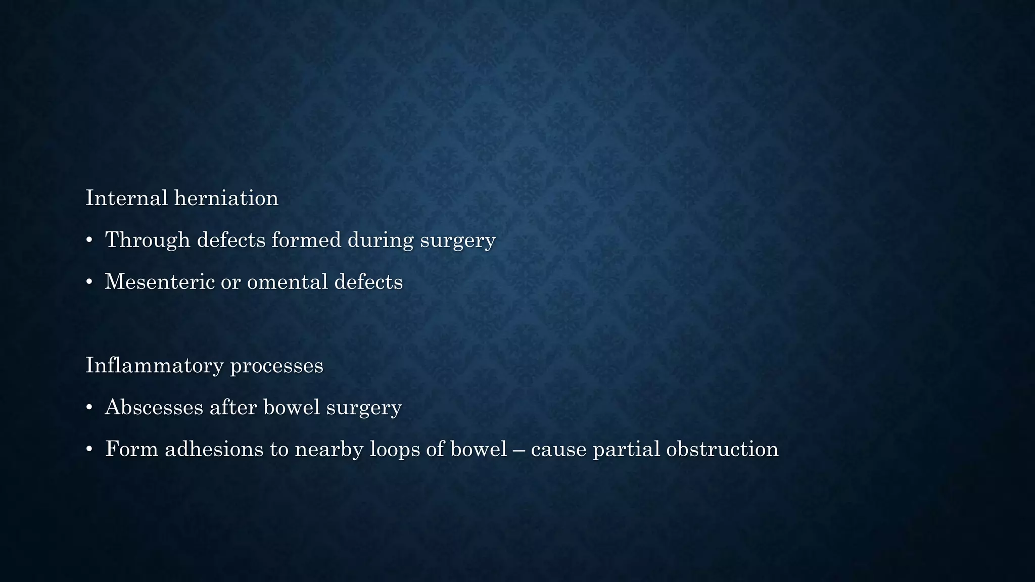 Small bowel obstruction | PPTX
