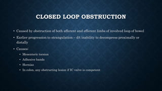 Small bowel obstruction | PPTX