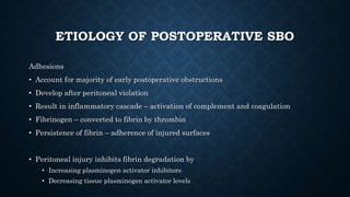 Small bowel obstruction | PPTX