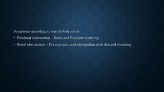 Small bowel obstruction | PPTX